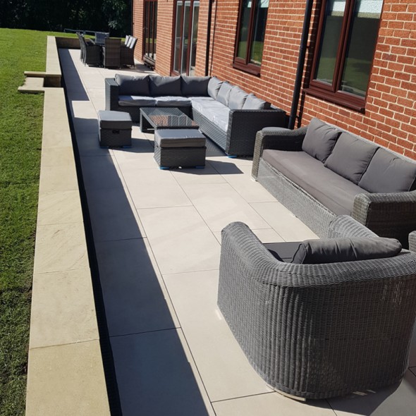 Luna Sand Porcelain Paving 1200x600 | Paving Stones Direct