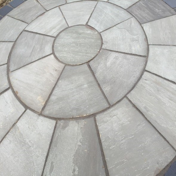 Silver Grey Circle 2.4 m2 | Paving Stones Direct